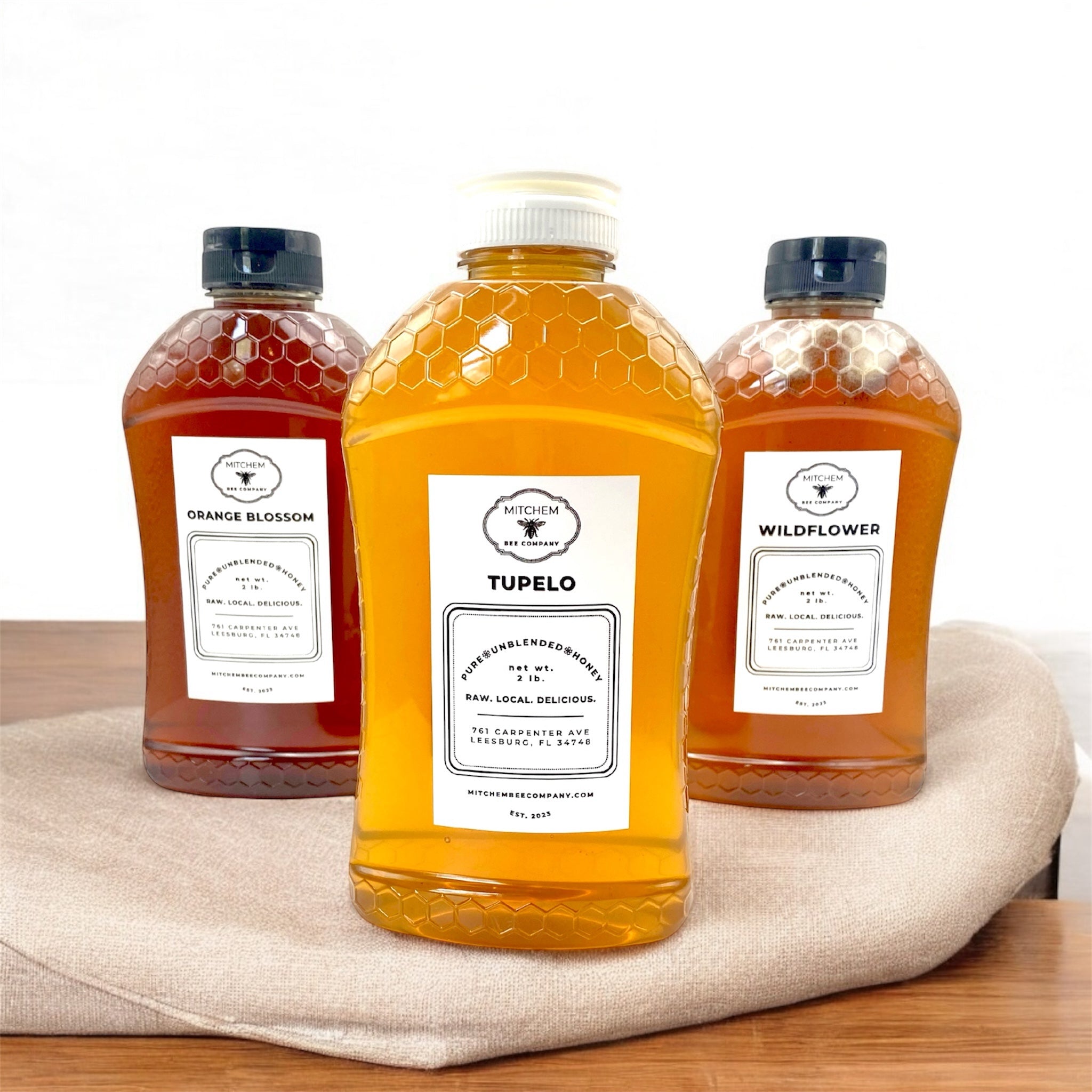 2 lb. Raw Honey - Squeeze Bottle – Mitchem Bee Company